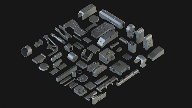 Hard Surface Kitbash Pack 01