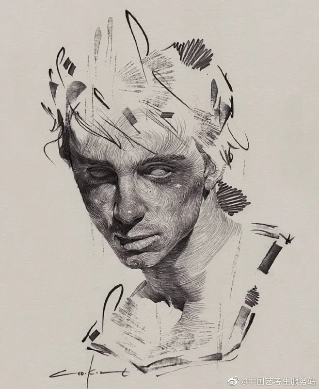 韩国艺术家Lee.K（leekillust）素描头像-花瓣网