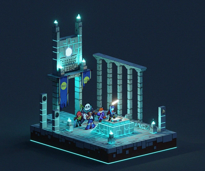 voxel art voxel Pixel art Magicavoxel fantasy rpg ISO 3D lowpoly ...