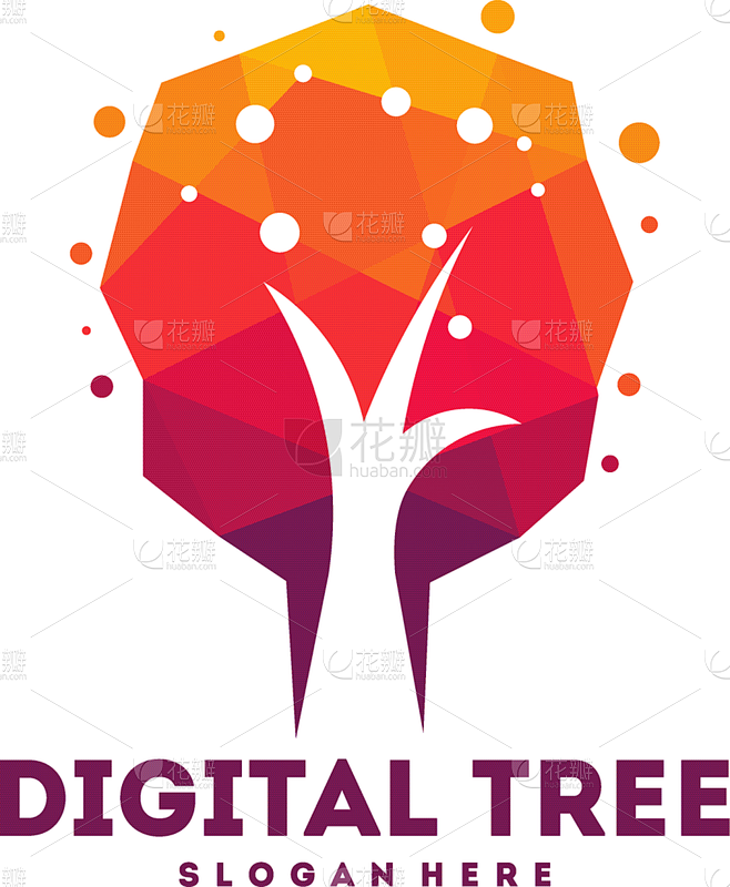 modern digital tree logo designs concept tech