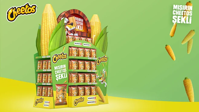 3D Advertising Cheetos chips Display FSU pop posm Retail Stand-花瓣网