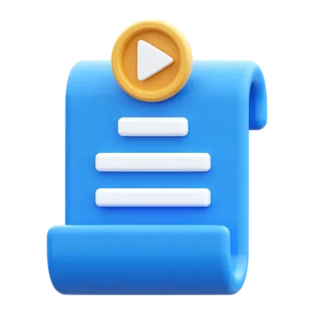 Movie Script 3D Icon