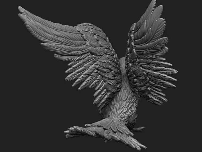 hawk-hunting-3d-model-obj-stl (4)-花瓣网
