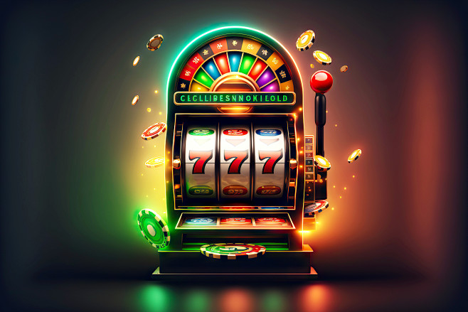 bright-color-casino-slot-machine-with-tokens-coins