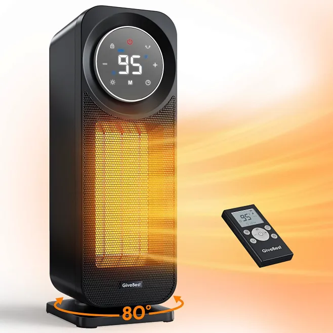 Givebest Touch Panel Space Heaters for Indoor Use, 1500W Fast Heating ...