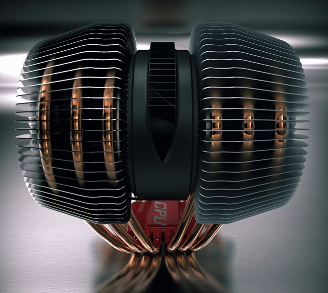 3d visualization cpu cooler : CPU cooler 3d visualization-花瓣网