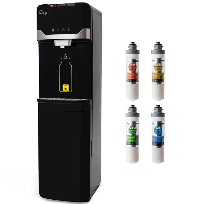 iSpring DS4B Bottleless Water Cooler Dispenser, Self Cleaning, Hot ...
