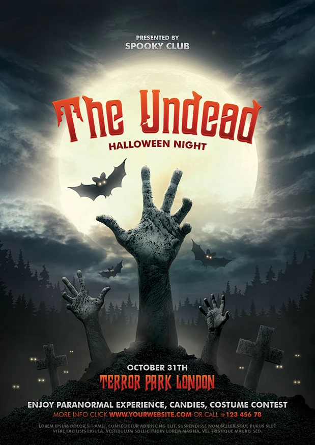 The Undead Halloween Flyer on Behance-花瓣网