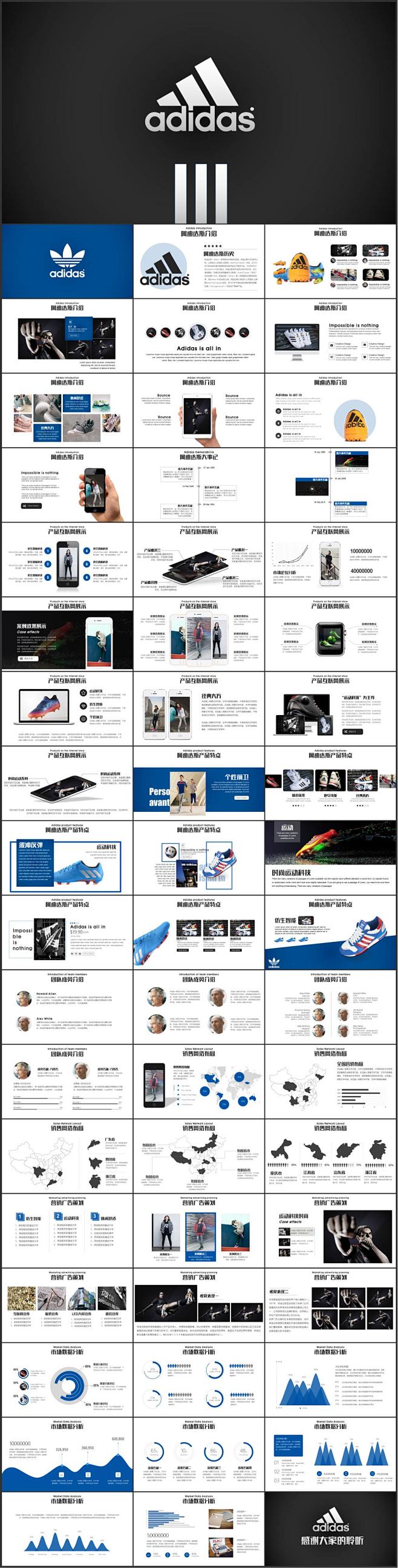 【adidas】阿迪达斯时尚运动营销策划PPT模板 #adidas# #阿迪达斯# #体育# #运动# #鞋# #运动鞋# #篮球鞋# #足球 ...