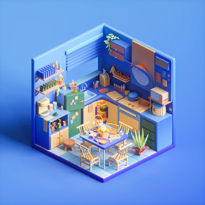 近期C4D零基础课程小房间案例优秀作业-C4D蜂巢计划 (52)-花瓣网