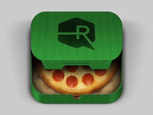Pizza App iOS Icon by Ryan Ford-花瓣网