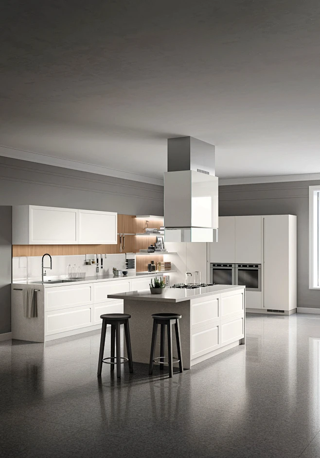 Kitchen 2017 : Kitchen interior rendering-花瓣网