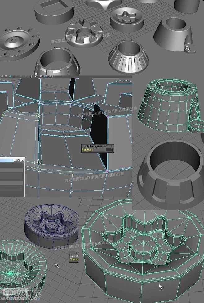终极布线教程 硬表面细分高精细单体建模 机械零件 maya c4d max通用 讲的太细致 感动-教程下载-微元素Element3ds - Powered by Discuz!-花瓣网