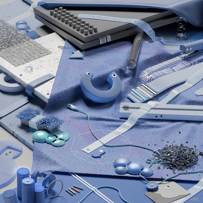 C4D场景渲染参考 3S c4d 产品渲染 场景搭建参考 场景构图 几何场景 三维场景 创意灵感参考