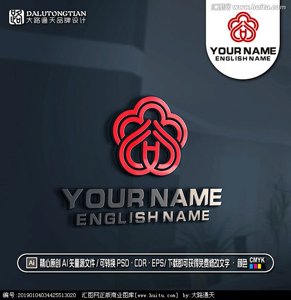 谷字LOGO梅花LOGO,其它,LOGO/吉祥物设计,设计,汇图网www.huitu.com