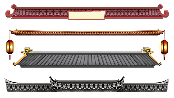 古典屋檐屋顶中国风免抠ppt素材-花瓣网