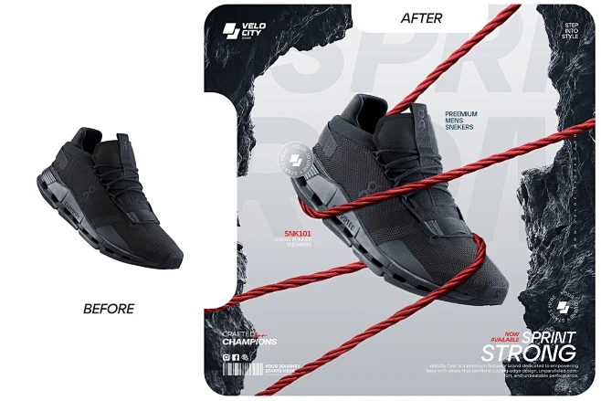 SHOE POSTER DESIGN Shoe advertising design sneaker poster design Shoe ...