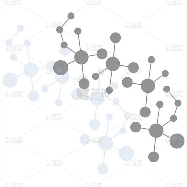 分子矢量插图设计素材-花瓣网