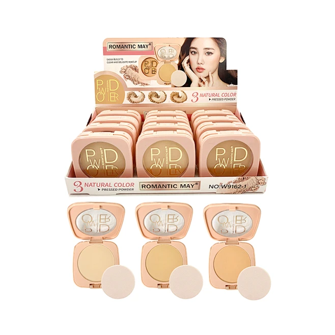 Setting Pressed Powder Face Makeup Matte 2 In 1 Dark Color Facial Skin ...