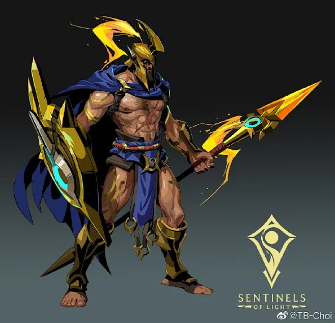 #英雄联盟# #英雄联盟光明哨兵集结# 非常开心我能有这次机会参与这次光明哨兵的活动，这是我与 Riot 艺术家团队一起制作的角色插图，非常 ...