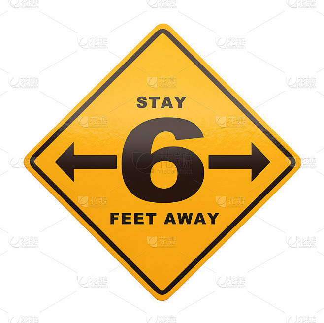 Stay Six Feet Away标志