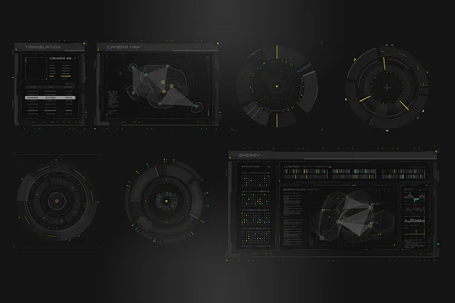 Sci Fi Interfaces Set : Sci Fi Interface Set consists of vector editable elements. You can easy ...