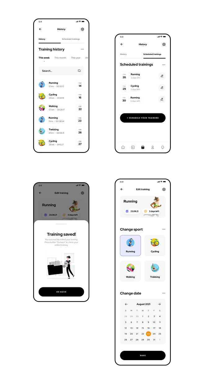 animation app design Figma interaction mobile ProtoPie UI ux workout-花瓣网
