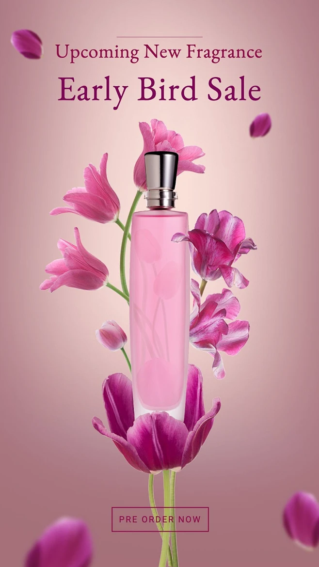 Purple Flower Rectangle Element Women’s Perfume Fragrance Sale ...
