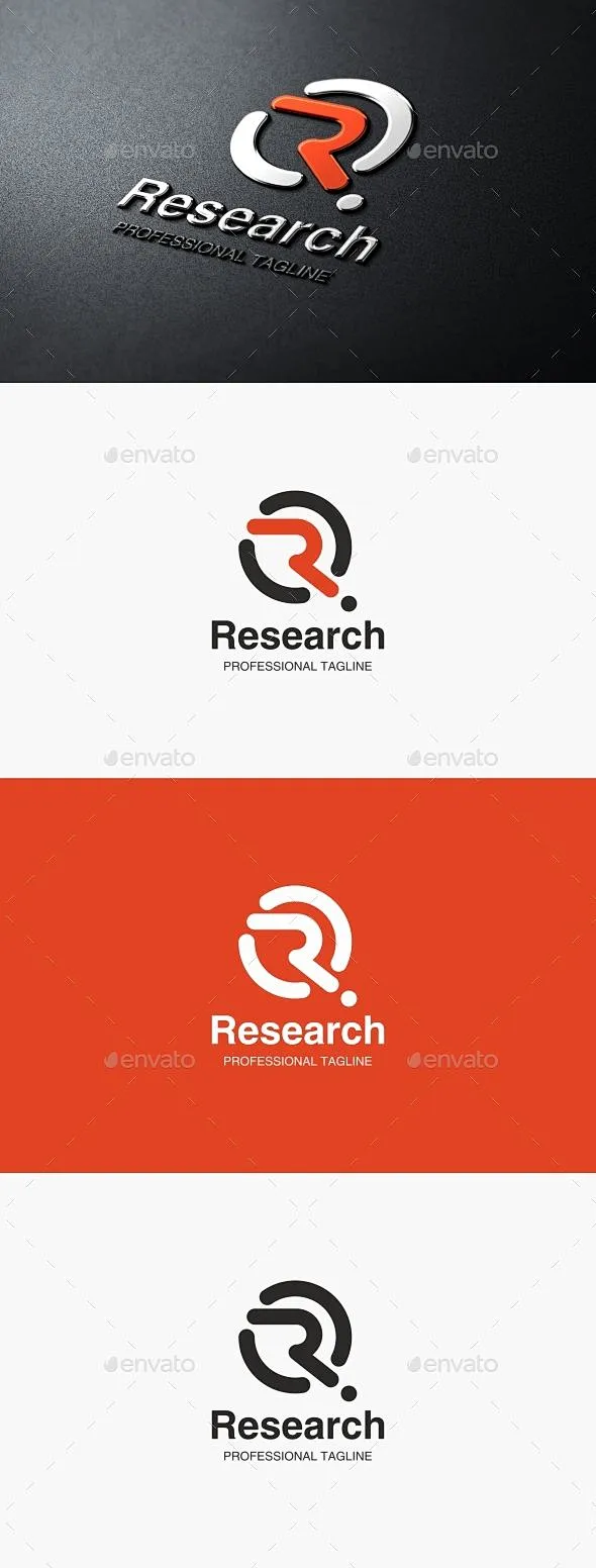 Research - R Letter Logo-花瓣网