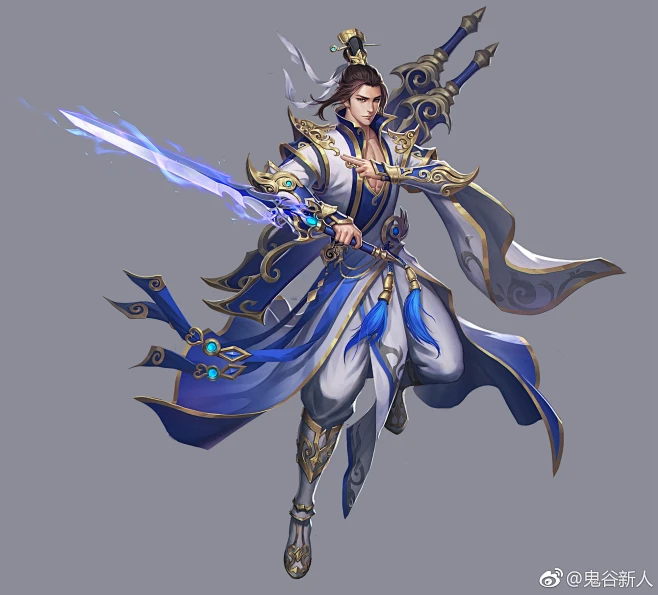 中国风男性角色原画中国风写实角色原画来自cgbook.cn (389)-花瓣网