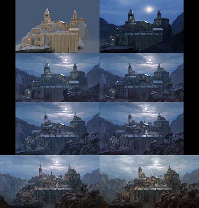 Night of the Festival, David Metzger : Trying a 3d/2d workflow again ...