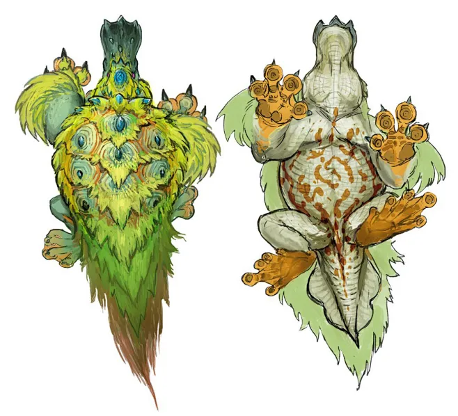 Tetranadon Concept Art from Monster Hunter Rise图片_兽体 怪物图片素材-花瓣网