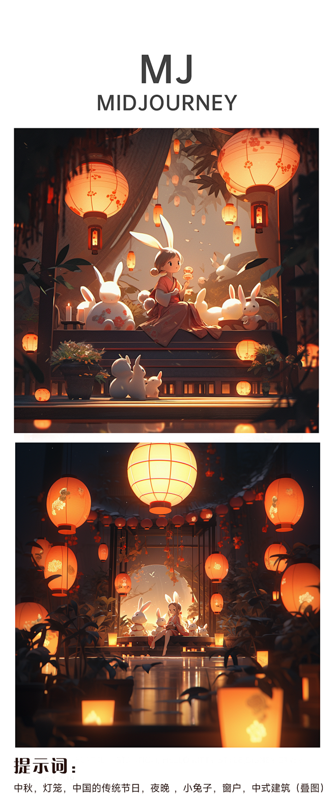中秋，MJ，ai，关键词
