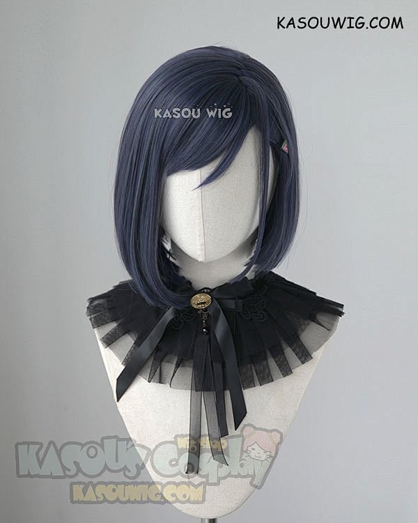[ Kasou Wig ] Darling in the Franxx Ichigo deep blue short asymmetric