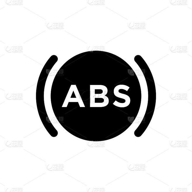 ABS，防抱死制动系统图标