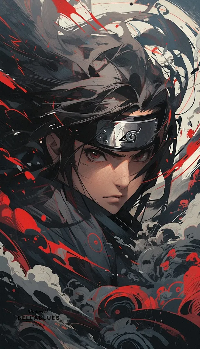 其中包括图片：Itachi Uchiha: The Eternal Sharingan Guardian of Hidden Leaf ...