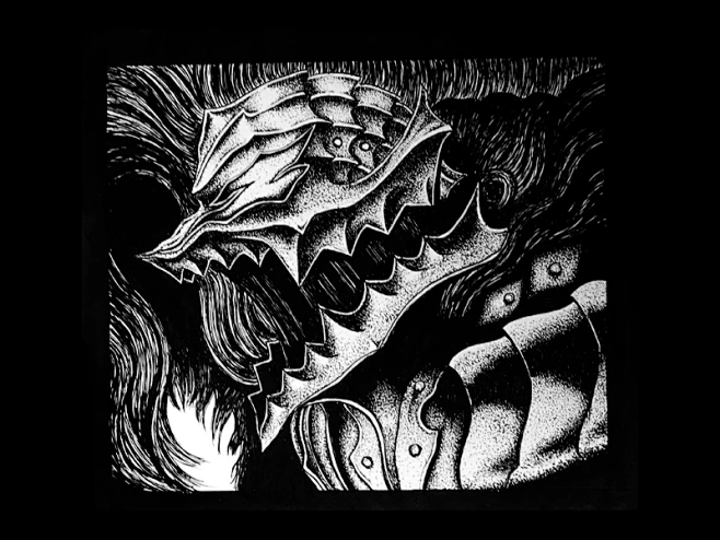 Guts from Berserk. Tools : G pen, Saji pen, Indian Ink.-花瓣网