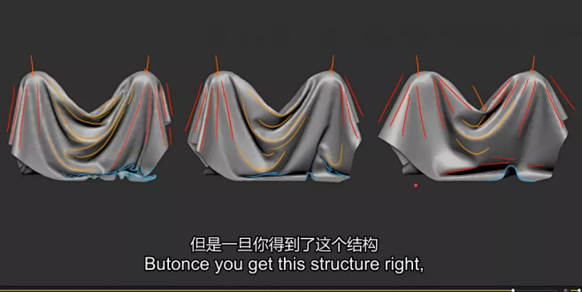 Zbrush褶皱0基础雕刻进阶教程，国外教程，中文字幕，有项目源文件，布料，披风-CG教程-微元素 - Element3ds.com!