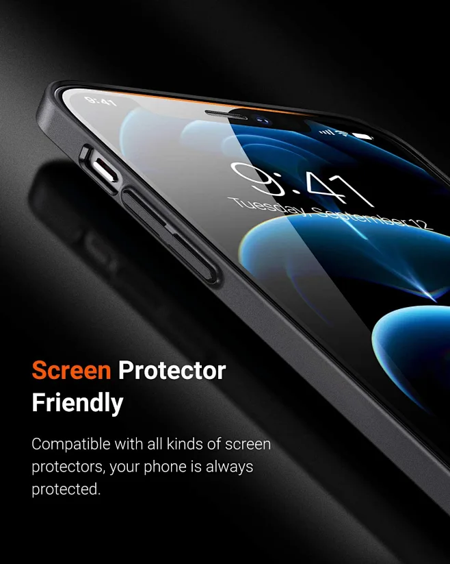 Amazon.com: TORRAS Slim Fit Designed for iPhone 12 Pro Max Case 6.7 ...