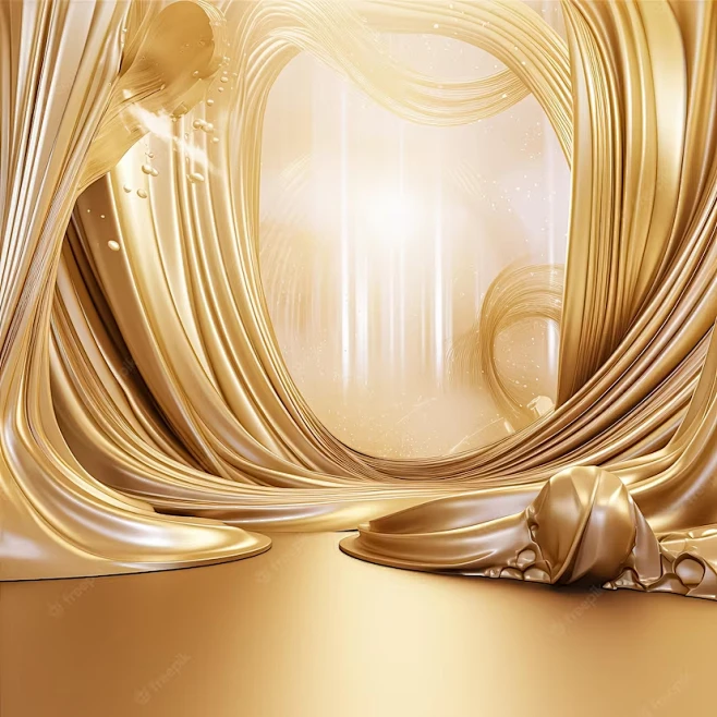Contemporary backdrops in gold illustration realistic | Premium AI ...