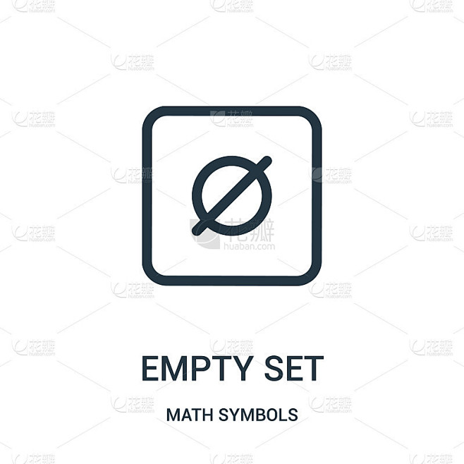 empty set icon vector from math symbols collection