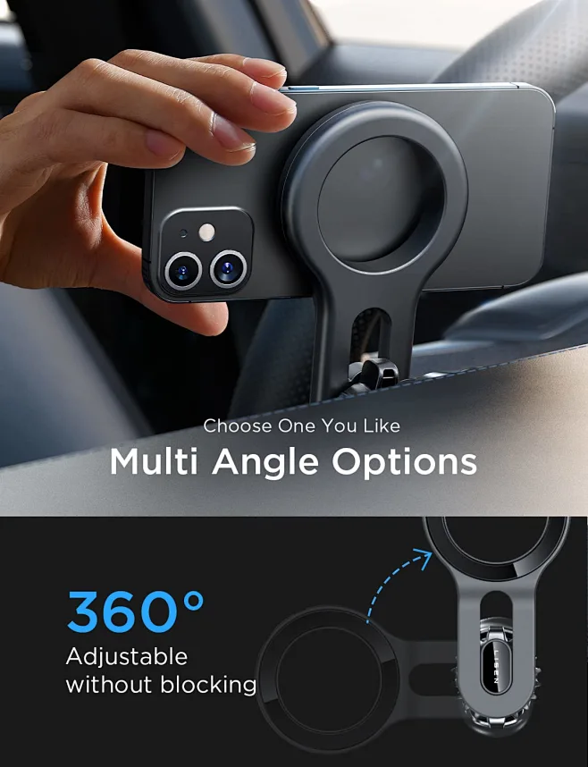 Amazon.com: LISEN for MagSafe Car Mount [Powerful Magnets] Magnetic ...