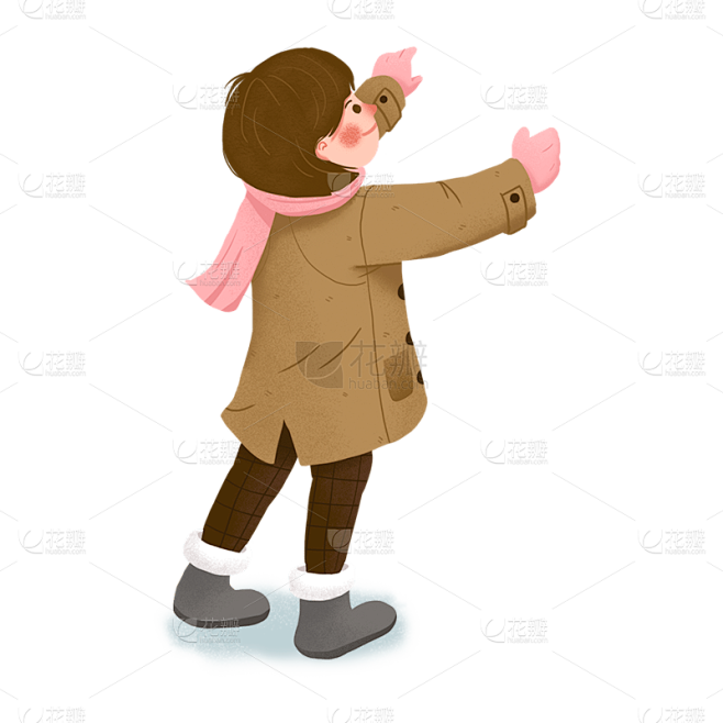 手绘风 人物贴纸 男孩 0455