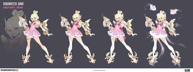Overwatch 2: Dokiwatch Juno Mythic Skin concept-花瓣网