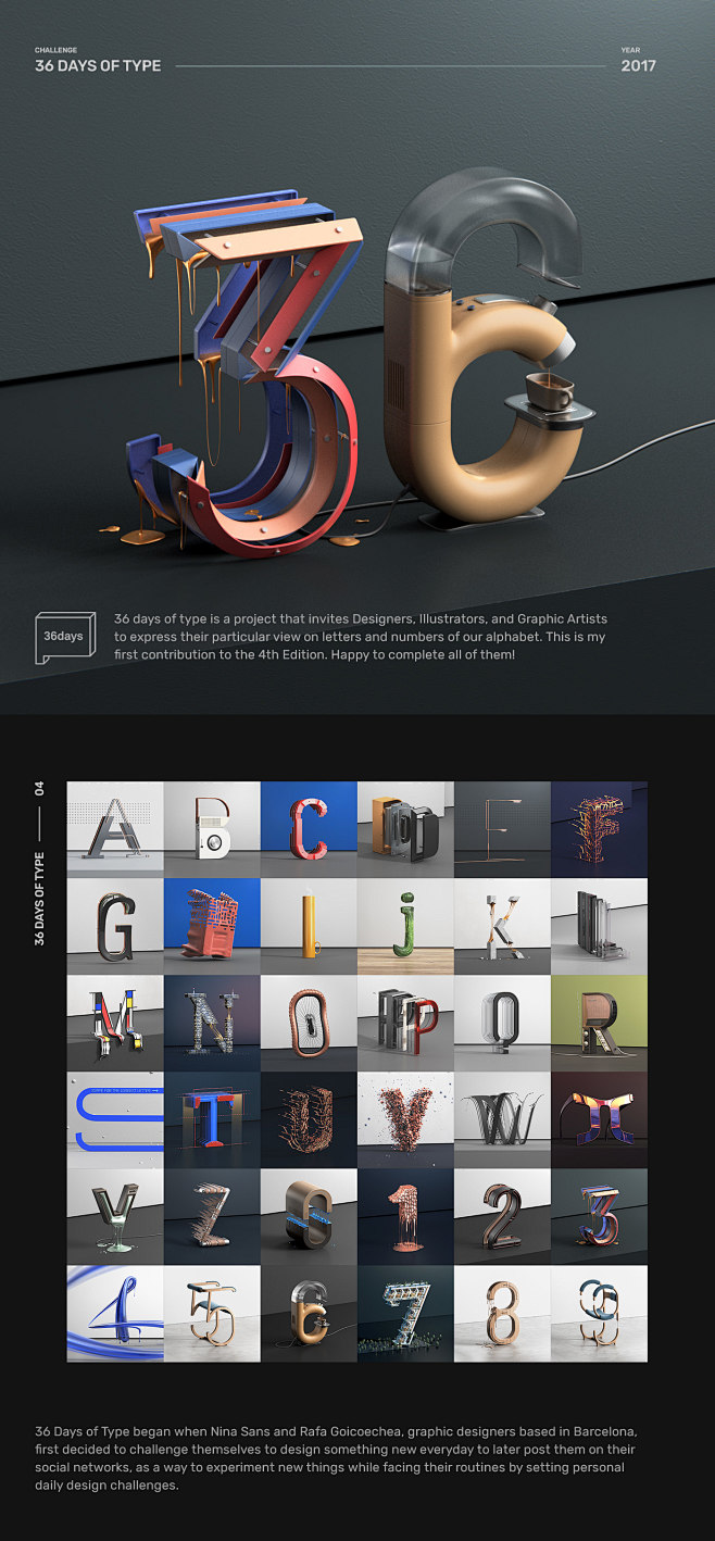 36 Days of Type 2017 : My contribution to the 4th edtion of 36 Days of Type. It was challenging ...