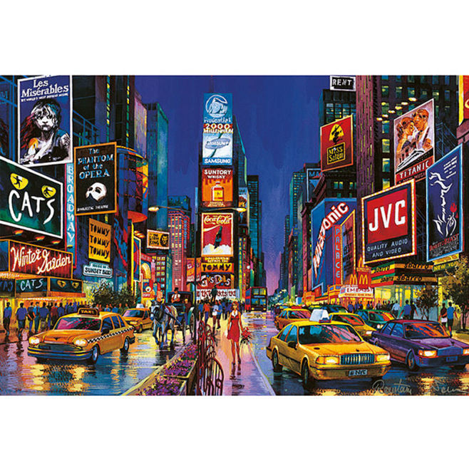 【现货】Educa 纽约时代广场 1000片 夜光 西班牙进口拼图 雷诺瓦-淘宝网