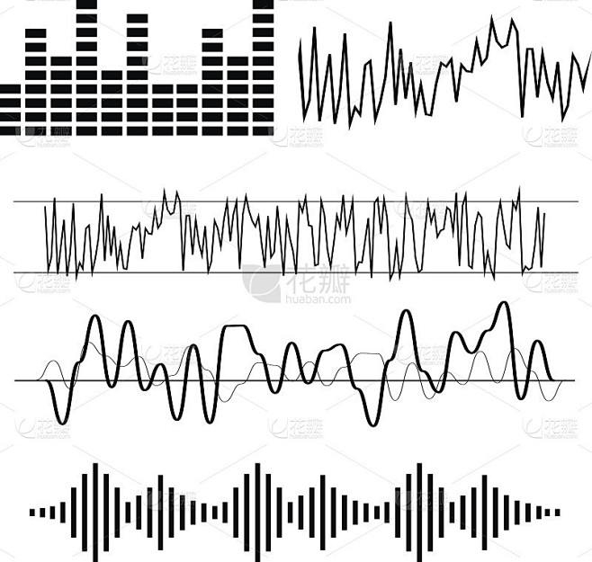 信号波。模拟信号和数字声波形成