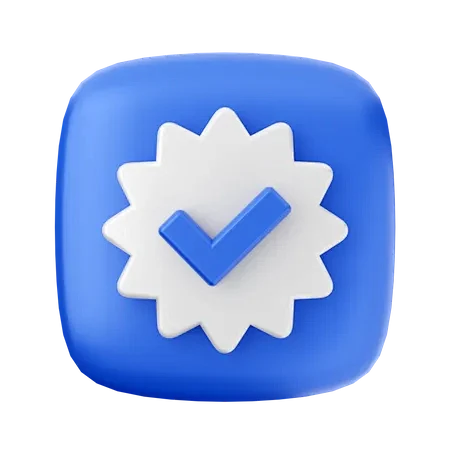 Verified Check Mark 3D Icon-花瓣网