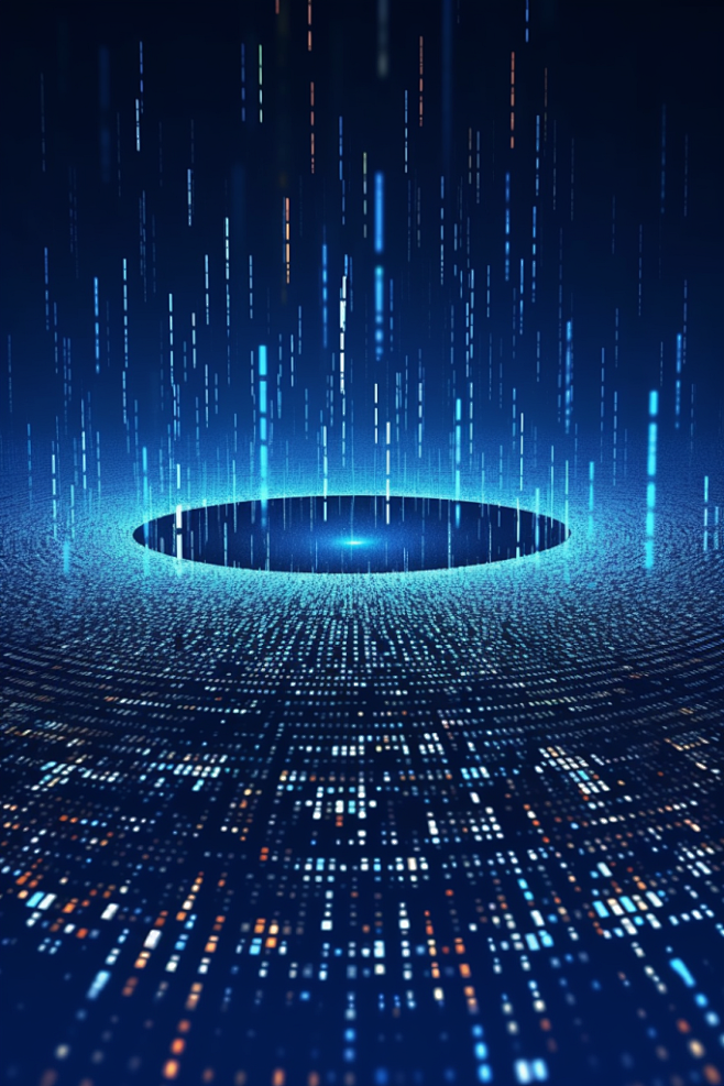 深蓝色科技抽象流数据流科技风背景图