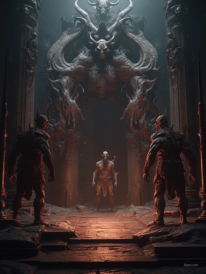 Midjourney_Prompts__DY_Demons_stand_at_the_gates_of_hell._They_are ...